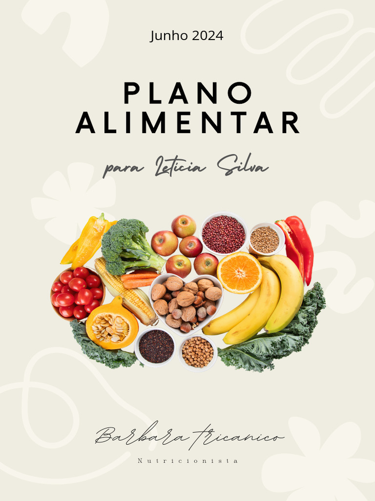 Plano Alimentar Personalizado para Letícia | PDF | Carne | Creme de queijo