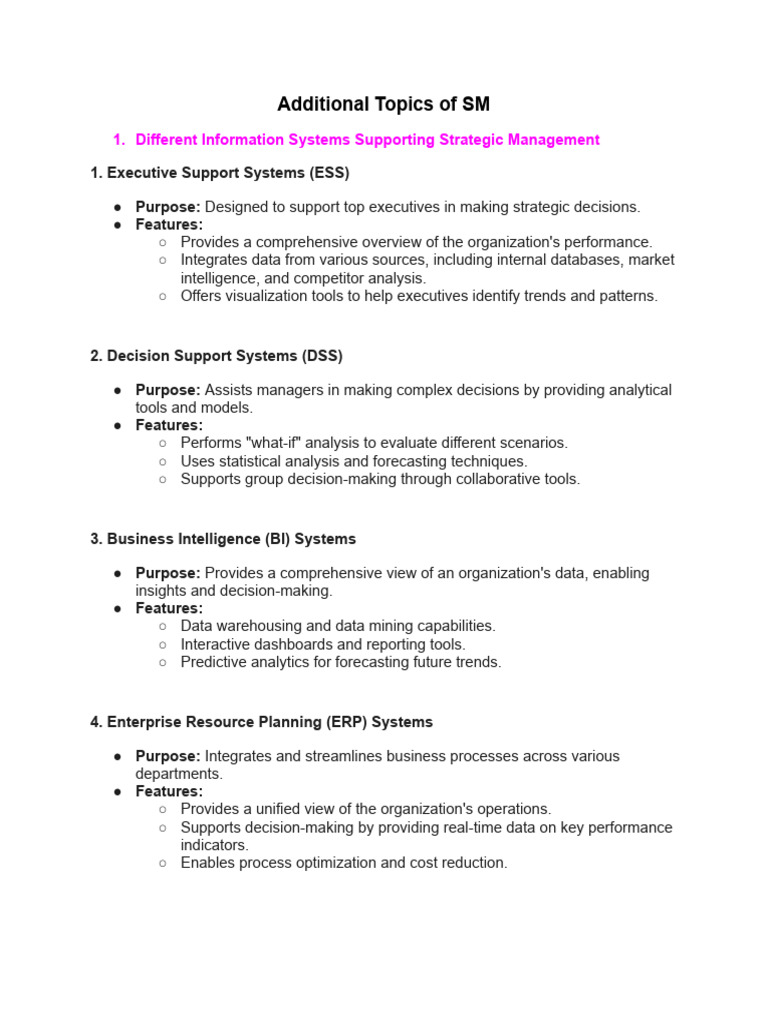 Strategic Management Info Systems | PDF | Artificial Intelligence ...