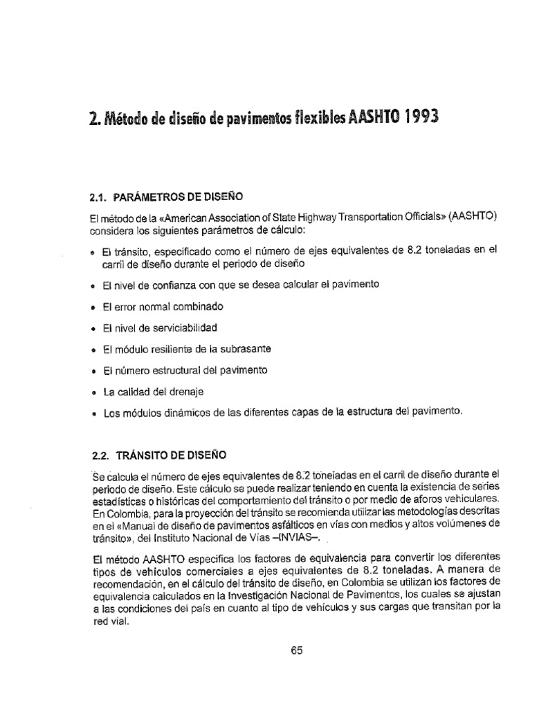 Diseño de Pavimentos Aashto 93 - 2 | PDF