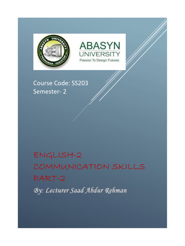 Communication Skills Part-2 | PDF | Pronoun | Language Mechanics