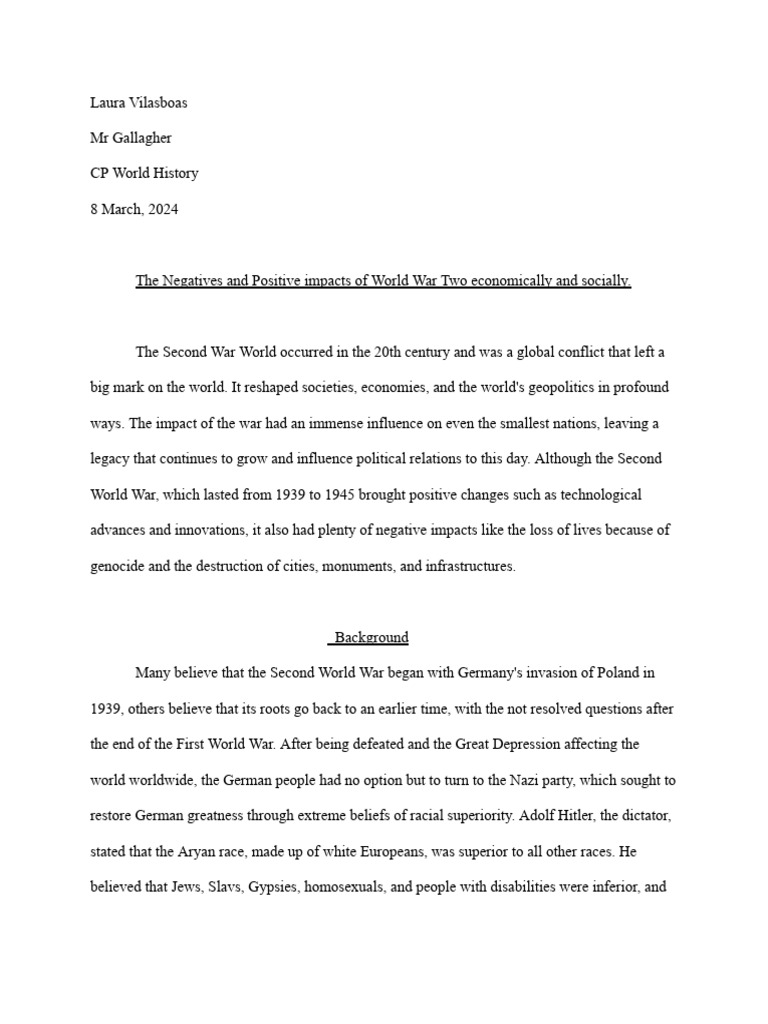 WH Analytical Research Paper | PDF | Nazi Germany | Allies Of World War II