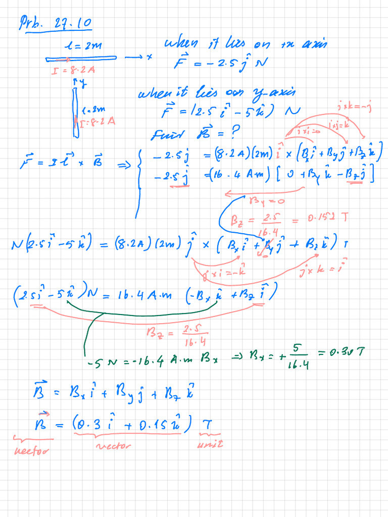 Magnetic Field and Force Calculations | PDF | Linear Algebra | Algebra