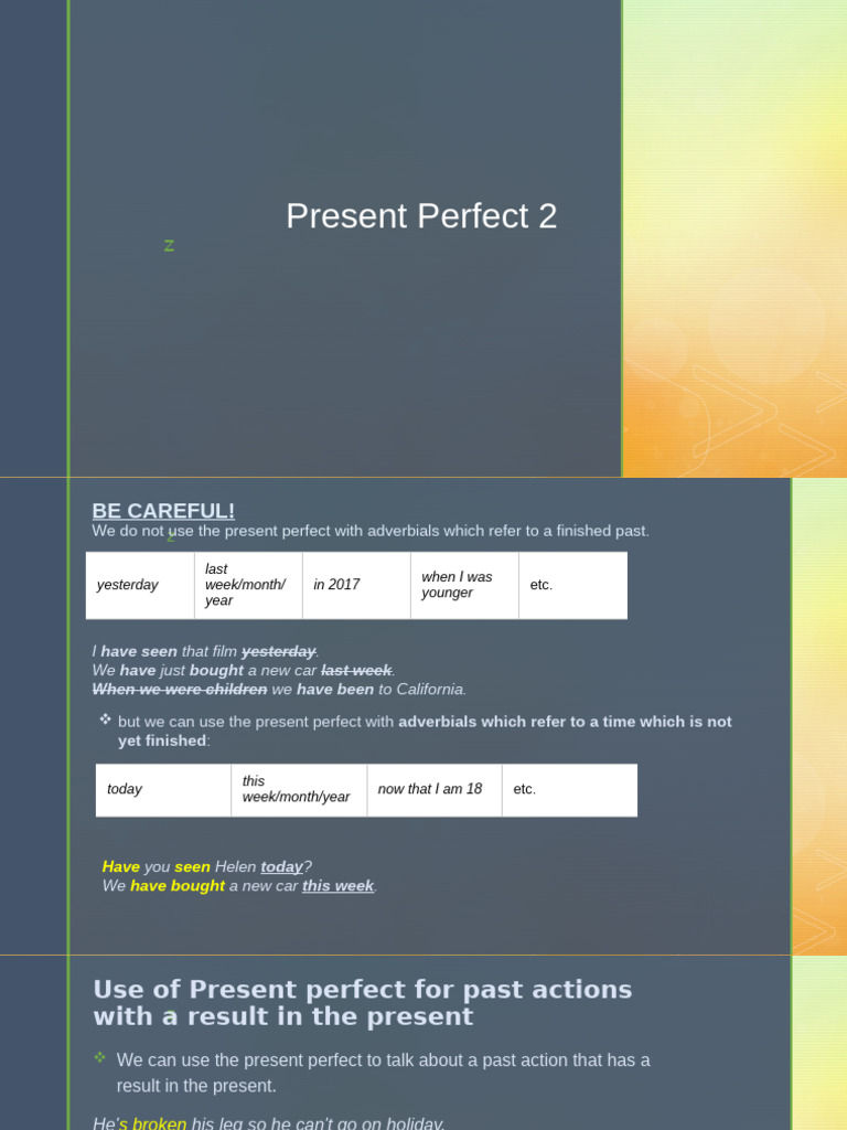 Present Perfect 2 | PDF