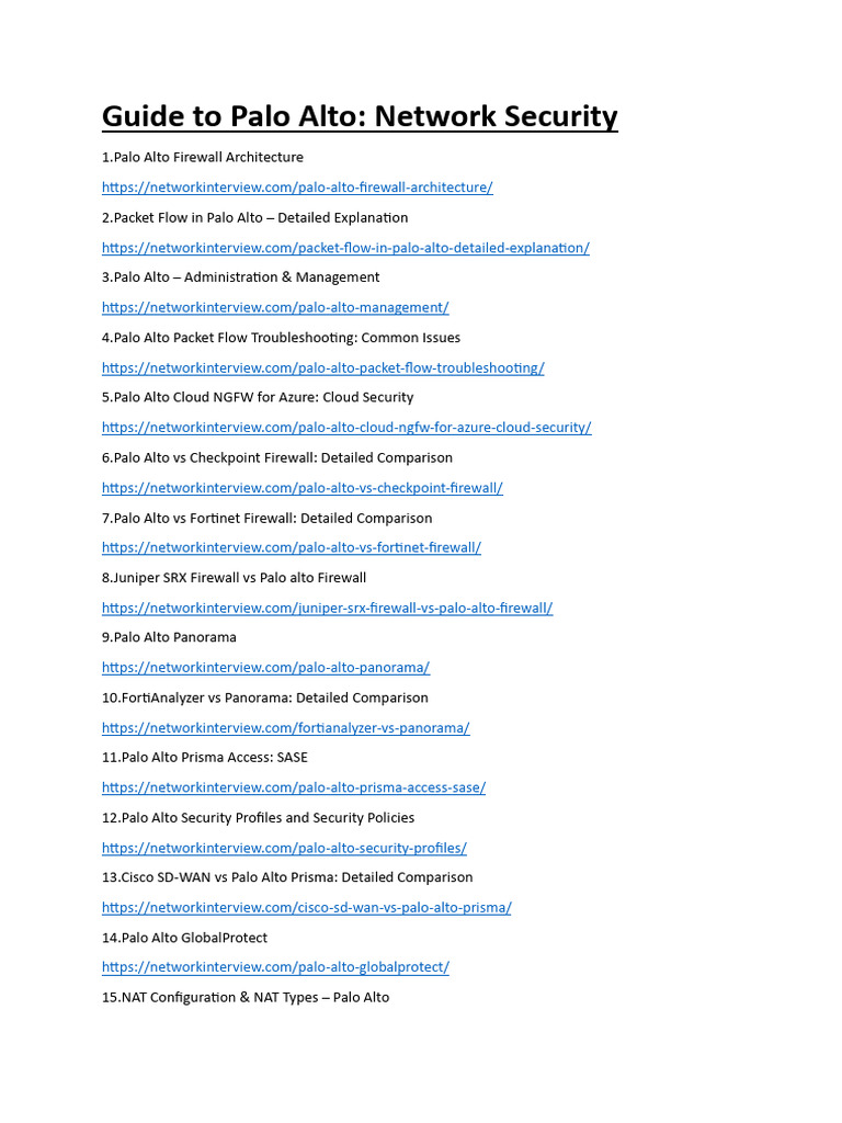 Riyaz Guide To Palo Alto Network Security | PDF | Firewall (Computing) | Transport Layer Security