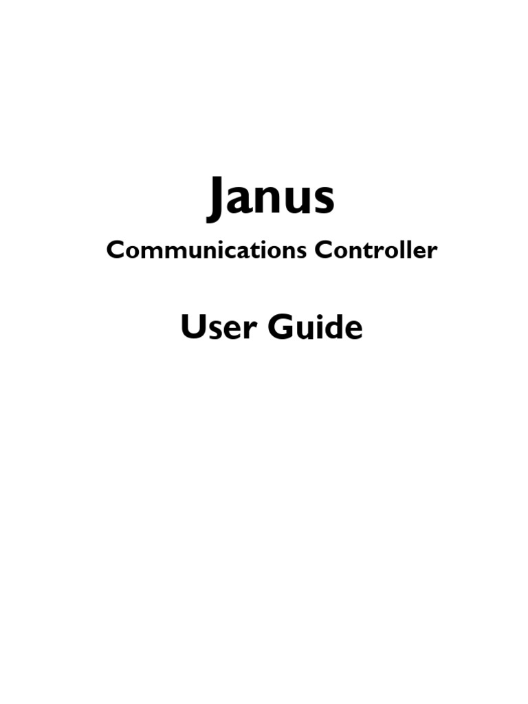 Janus UserGuide 14204R2 | PDF | Port (Computer Networking) | Ip Address