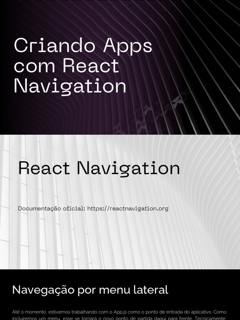 Criando Apps Com React Navigation | PDF | Aplicativo para celular ...