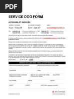 Southwest Airlines Service Animal Form 2025 | PDF | Animals And Humans