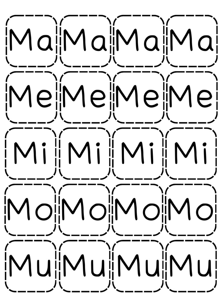 Recortar Silabas Miss Materiales Pao | PDF