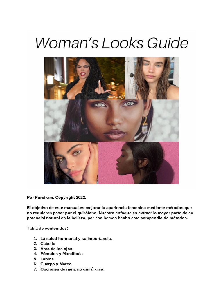 Guia Looksmax Mujeres 2000202 | PDF | Vitamina D | Pelo