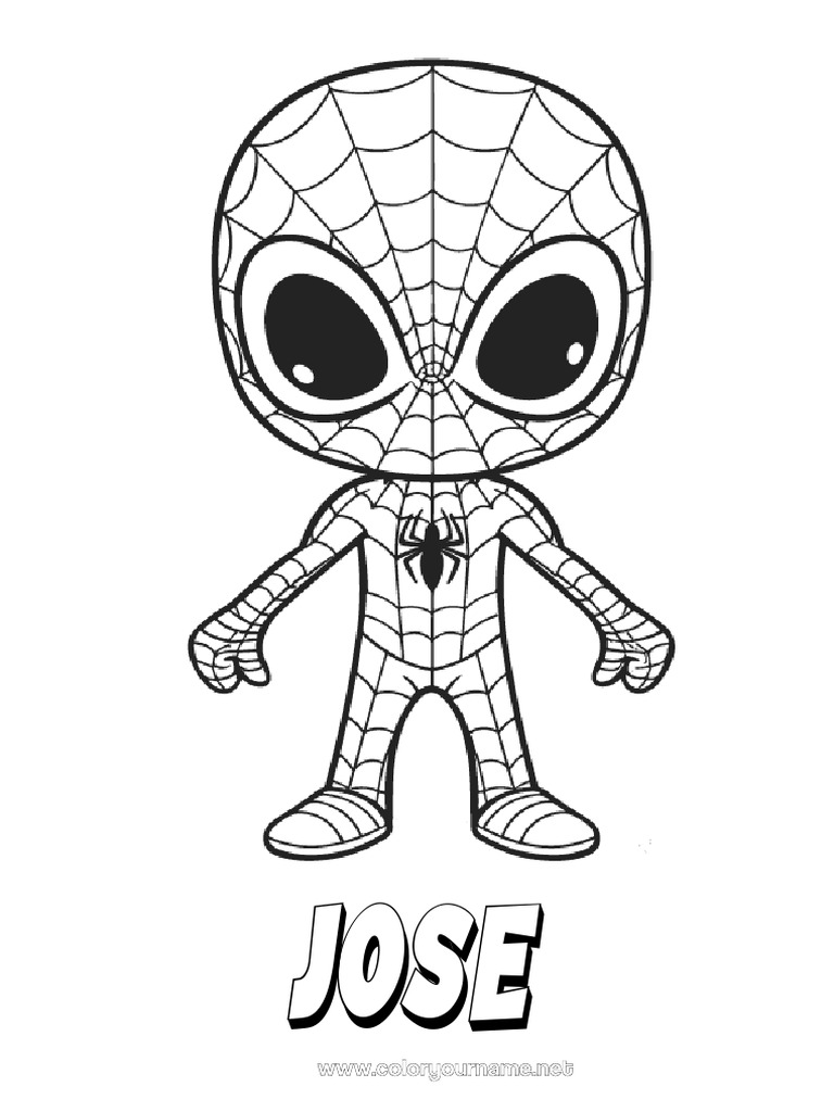 Jose - Printable-Spider-Superhero-Coloring-Page Sur | PDF