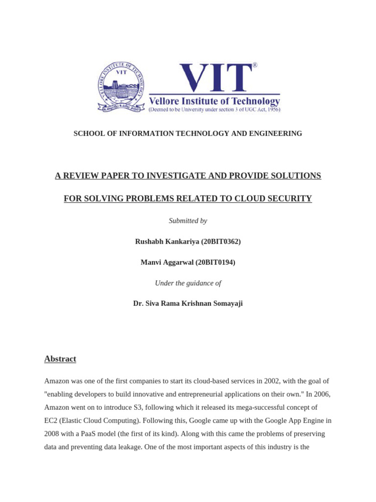 Security in Cloud Computing | PDF | Security | Computer Security