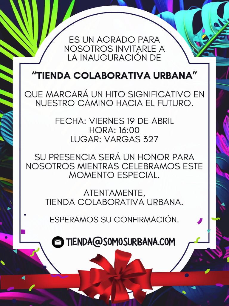 Invitación Inauguración Urbana | PDF
