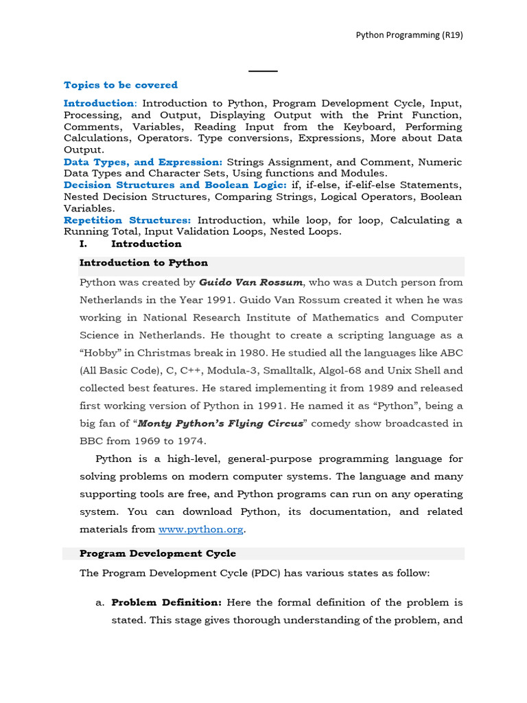 Unit I Pdf Parameter Computer Programming Boolean Data Type