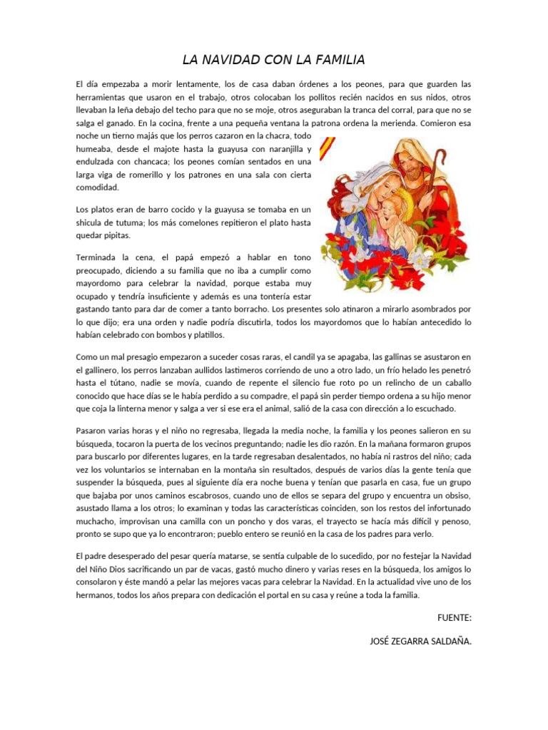 Navidad Familiar y Tragedia en el Campo | PDF