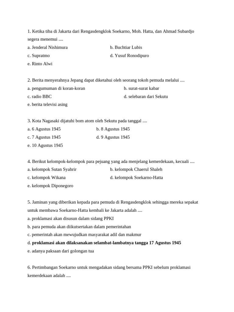 Soal Uas Kelas 12 Sejarah Docx | PDF | Politik | Perjalanan