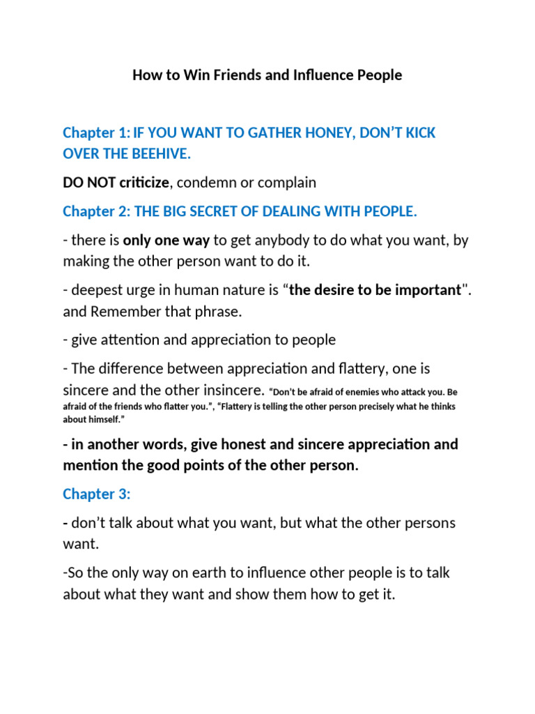 Winning Friends and Influencing People | PDF | Self-Improvement