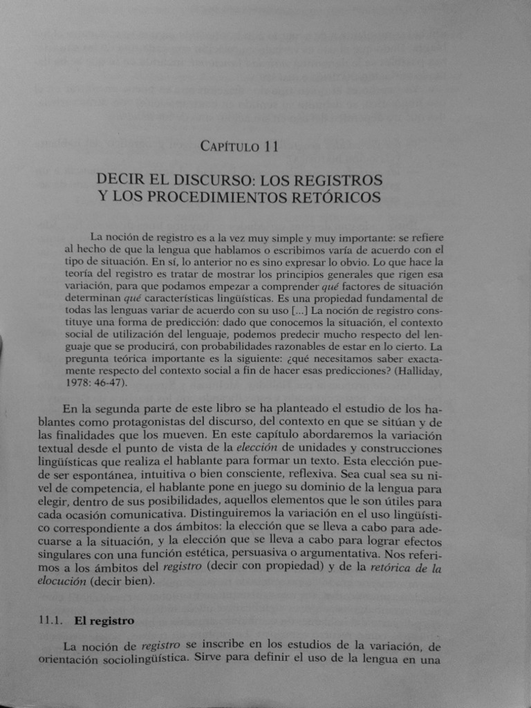 Las Cosas Del Decir - Cap.11 Decir El Discurso | PDF