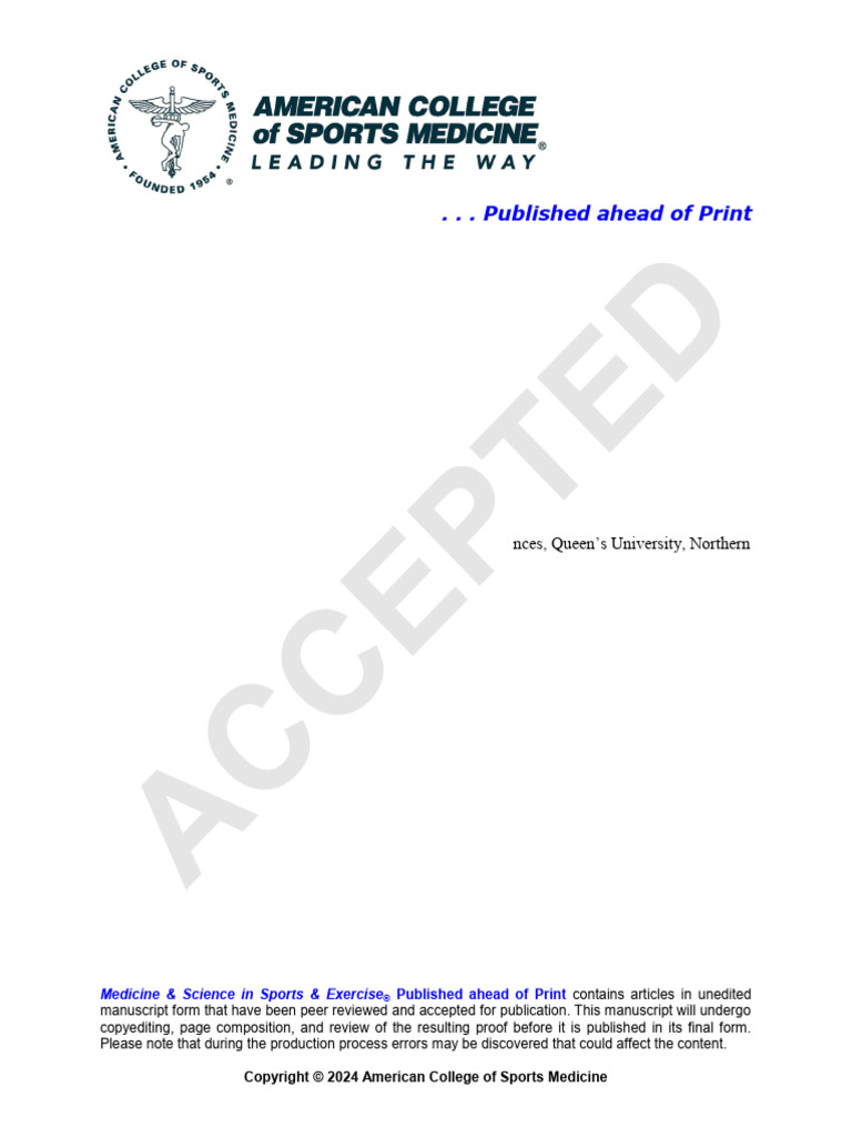 MSSE - Van Vossel - Reallocation - 2024 | PDF | Muscle Hypertrophy