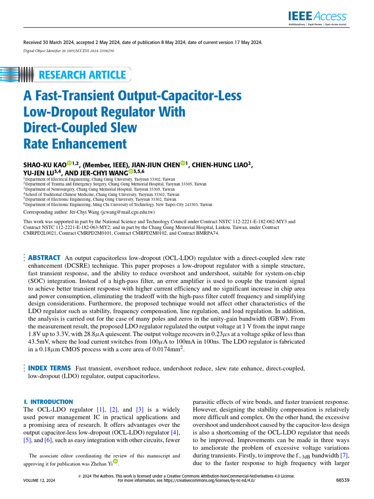 A_Fast_Transient_Output_Capacitor_Less_Low_Dropout_Regulator_With | PDF | Amplifier | Electronic ...