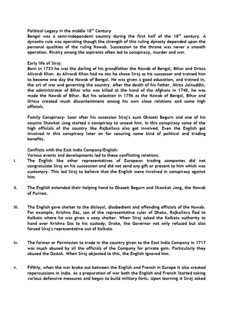 Battle of Palashi 1757 | PDF | Conflicts