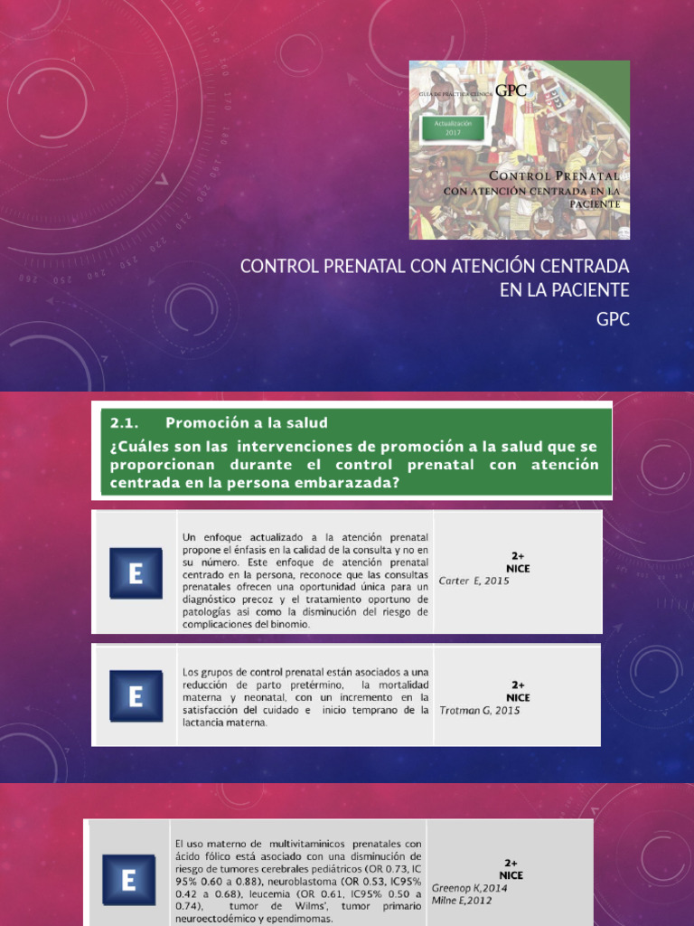 GPC CONTROL PRENATAL Con Atención Centrada en La Paciente | PDF