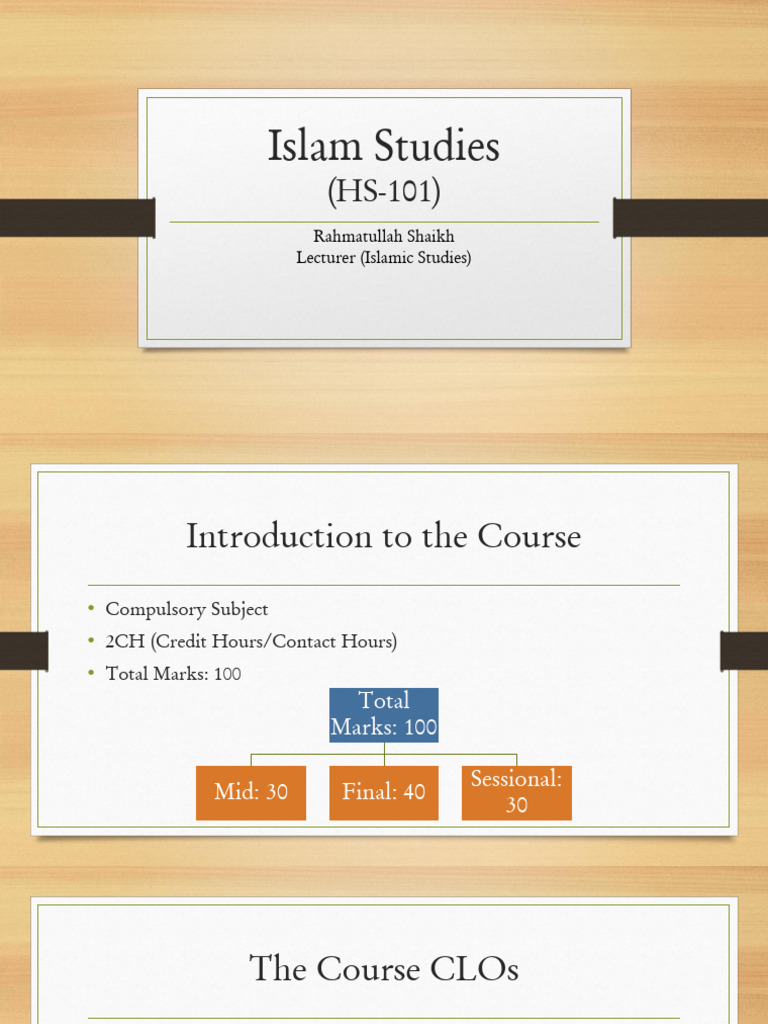Islamic Studies Lec#1 | PDF