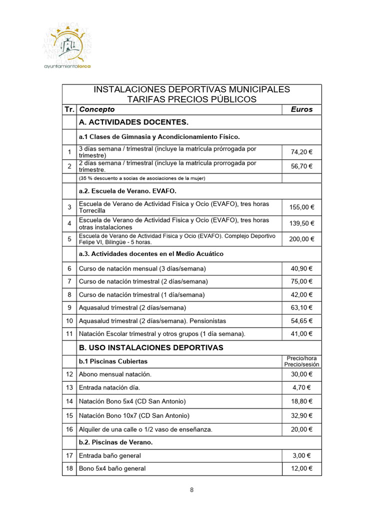 Precios Publicos 2024 | PDF