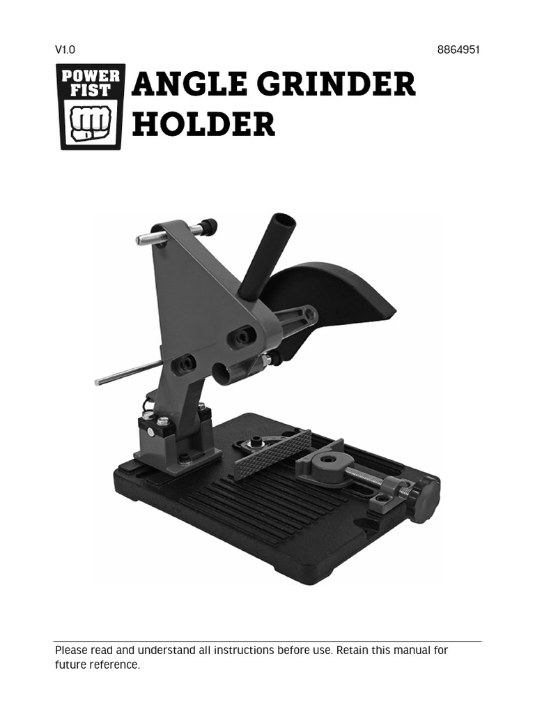 DIY Angle Grinder Stand Guide | PDF | Personal Protective Equipment | Screw