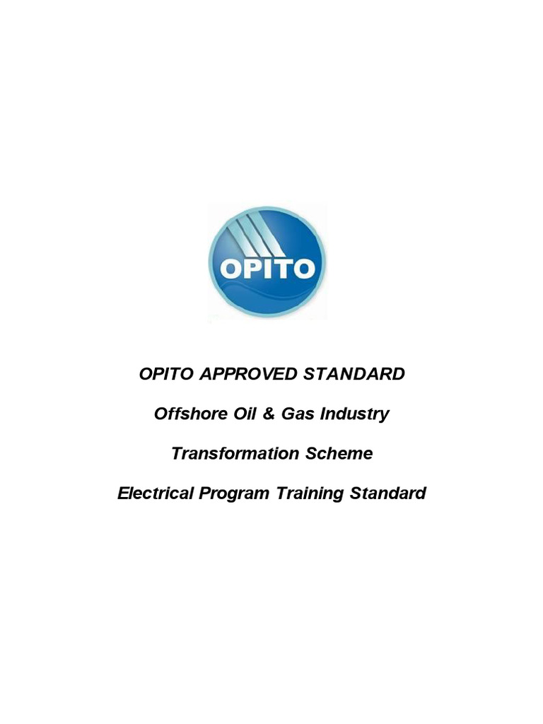 OPITO Electrical Training Standard Guide | PDF | Transformer | Fuse ...