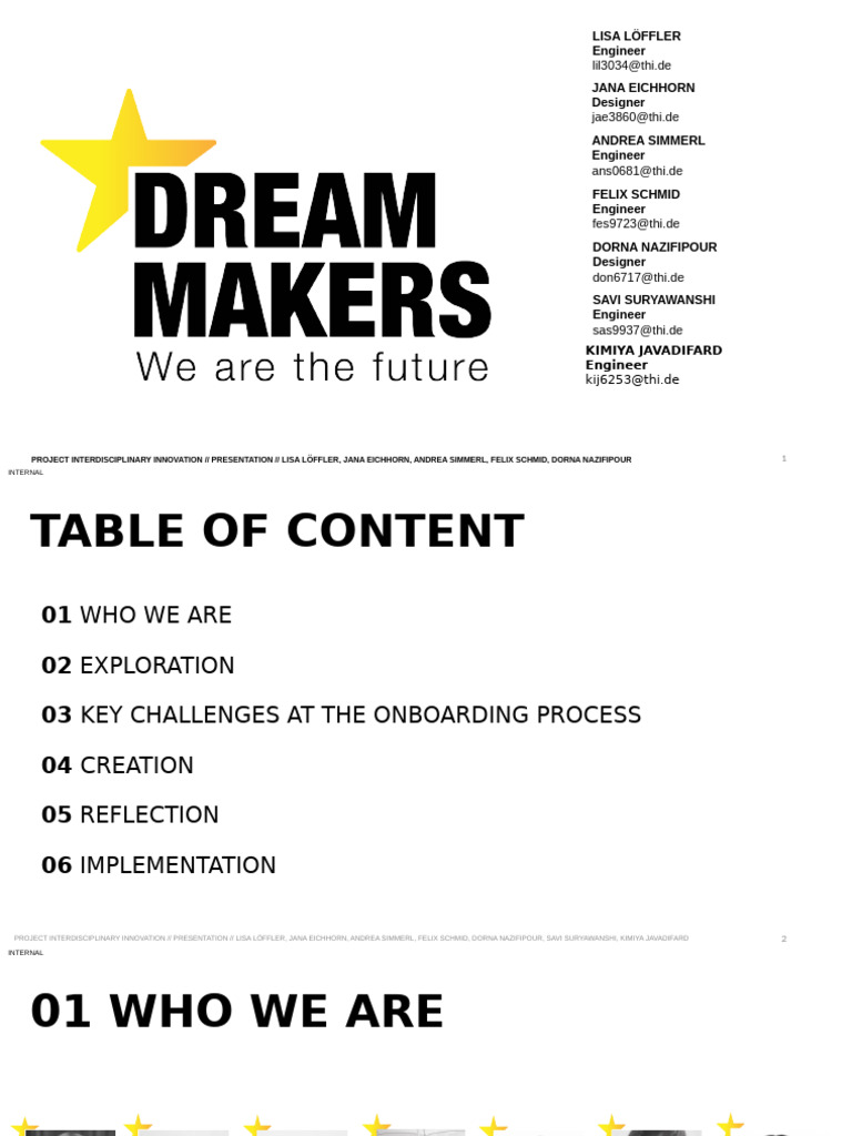 Dreammakers Onboardingthi Final | PDF