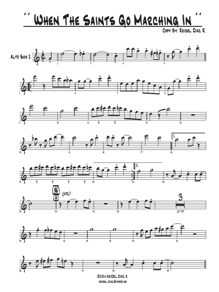 WHEN THE SAINTS GO MARCHING IN Asv - Alto Sax 2 | PDF