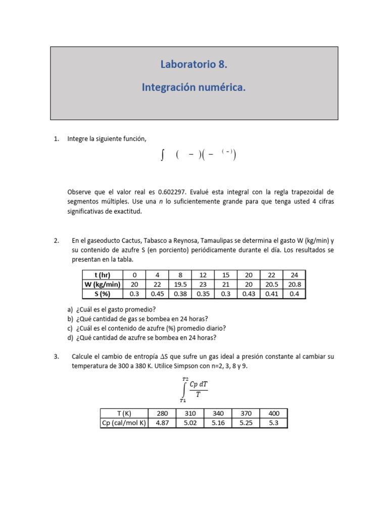 Laboratorio 8 Métodos Númericos | PDF | Métodos y materiales de enseñanza