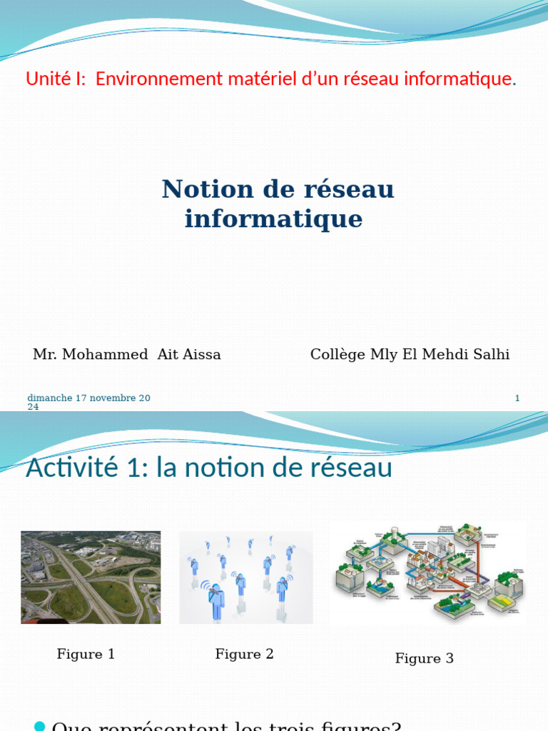 Unité I.1 - Notion de Réseau Informatique | PDF | Informatique | Pair à ...