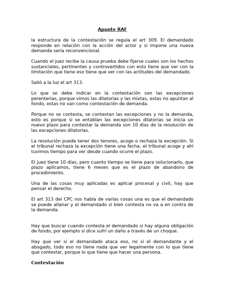 Apunte RAF2 | PDF | Demanda judicial | Ley Pública