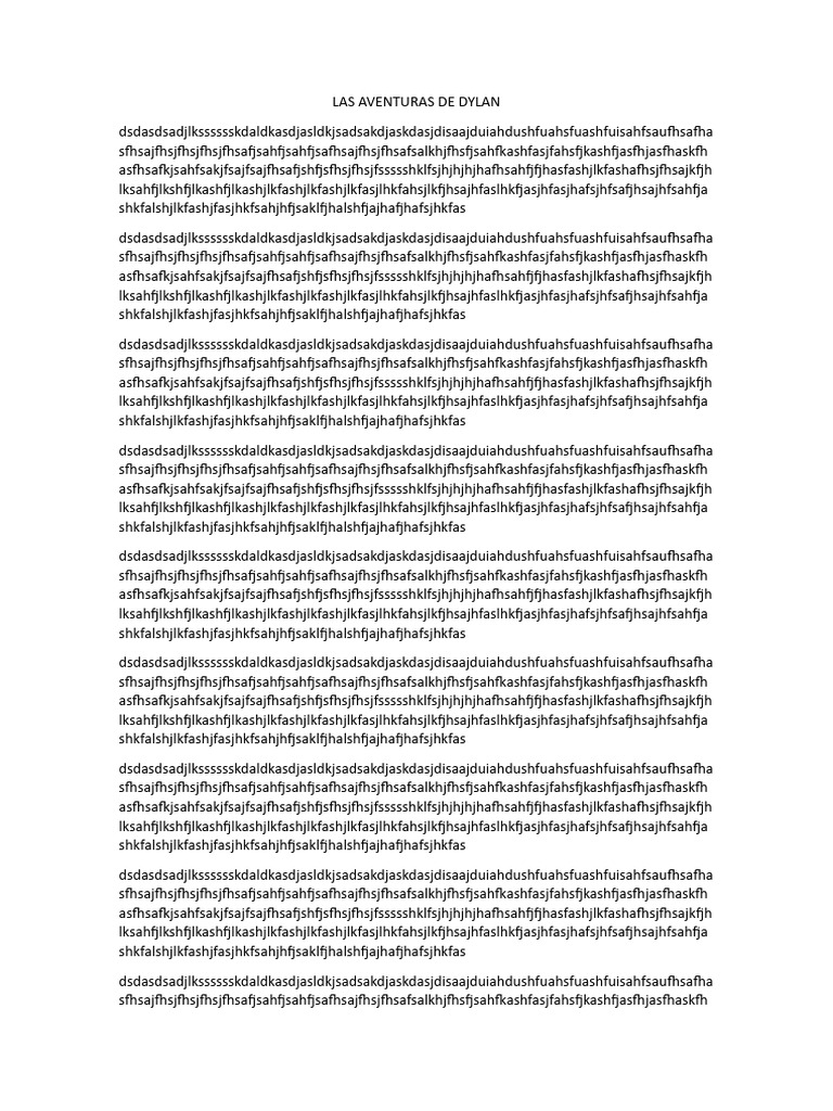 Las Aventuras de Dylan | PDF