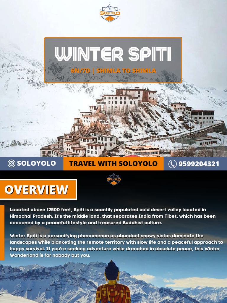 Winter Spiti With SoloYolo - New | PDF