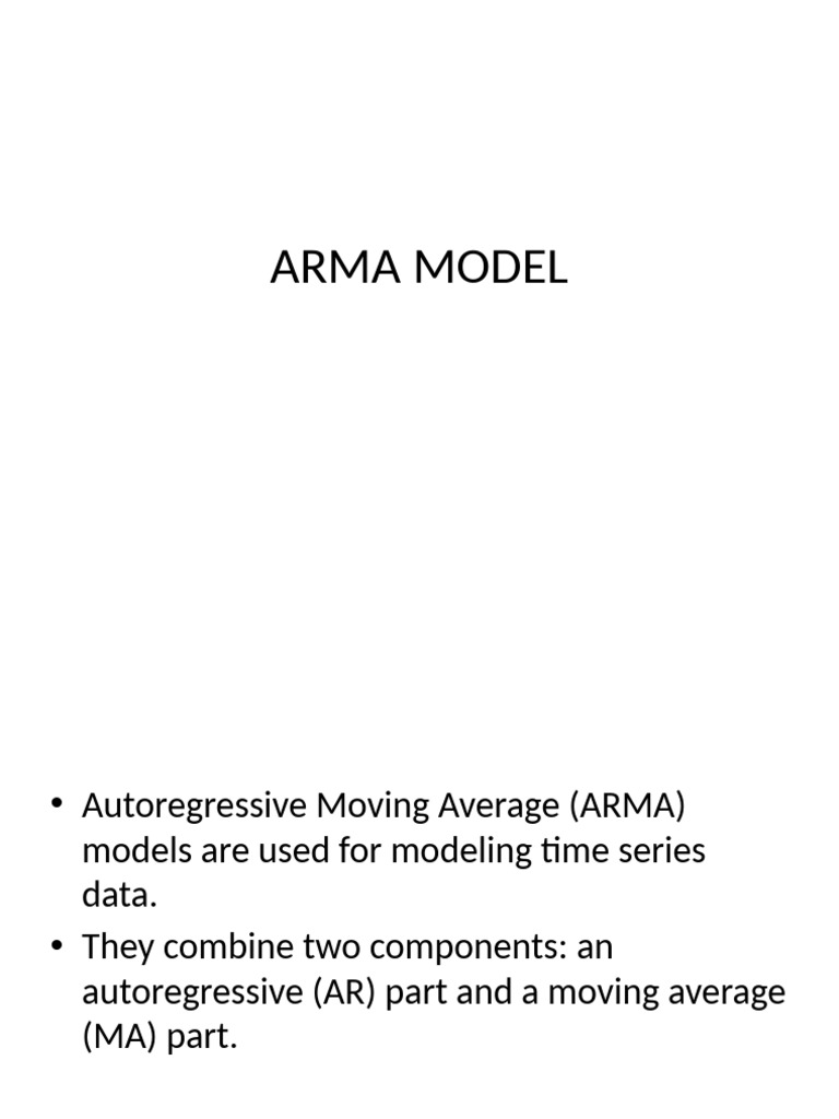 ARMA MODEL | PDF