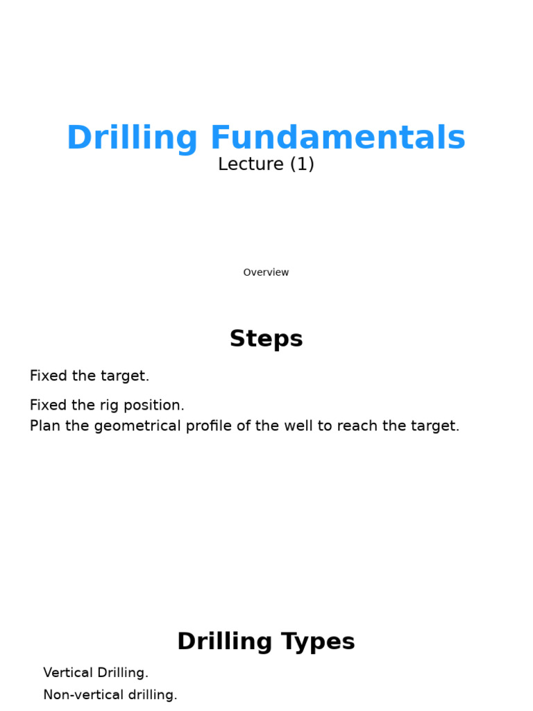 DRILLING FUNDAMENTALS | PDF | Oil Well | Petroleum Reservoir