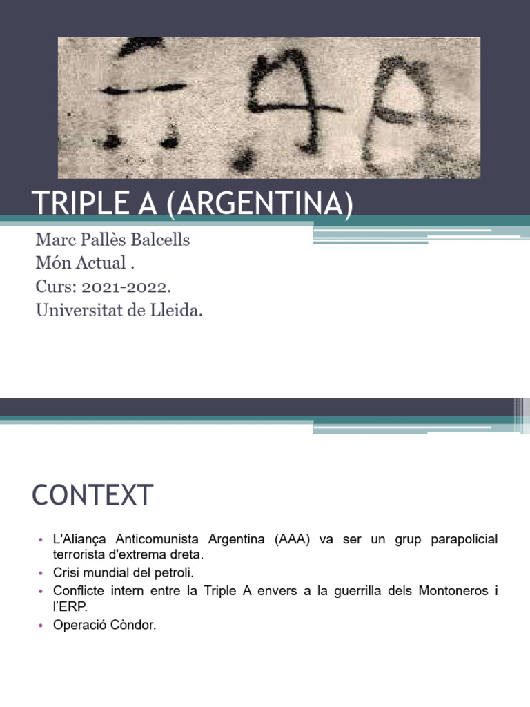 Triple A (Argentina) | PDF