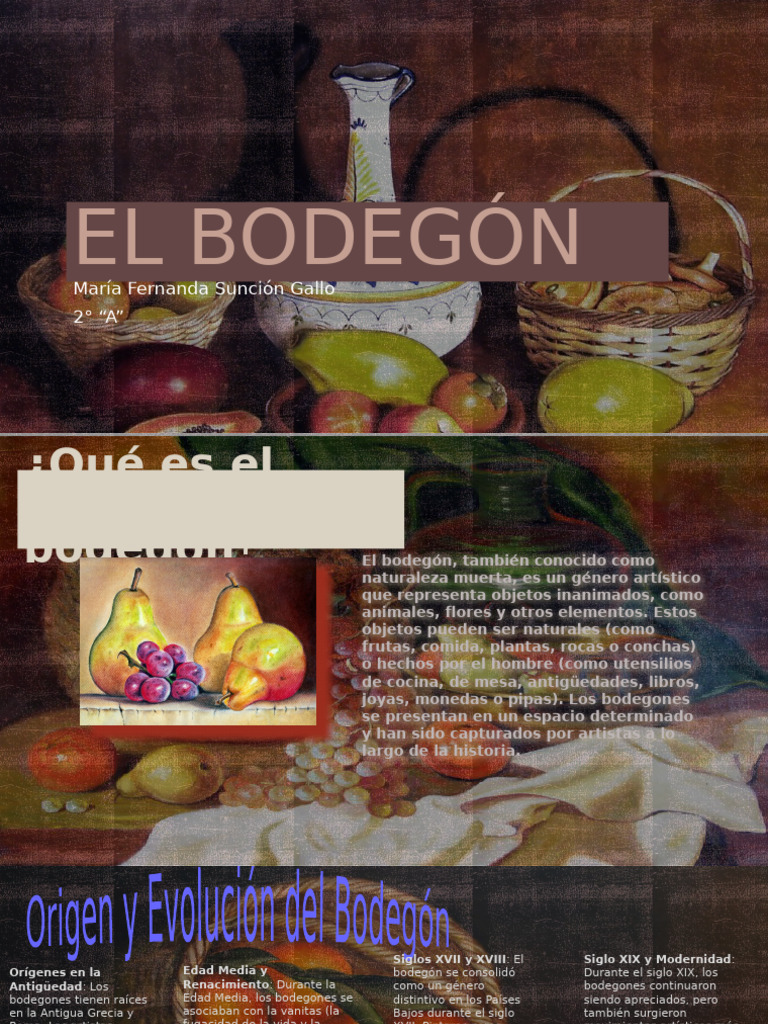Cuadro Comparativo del Bodegón | PDF | Naturaleza muerta | Artes visuales