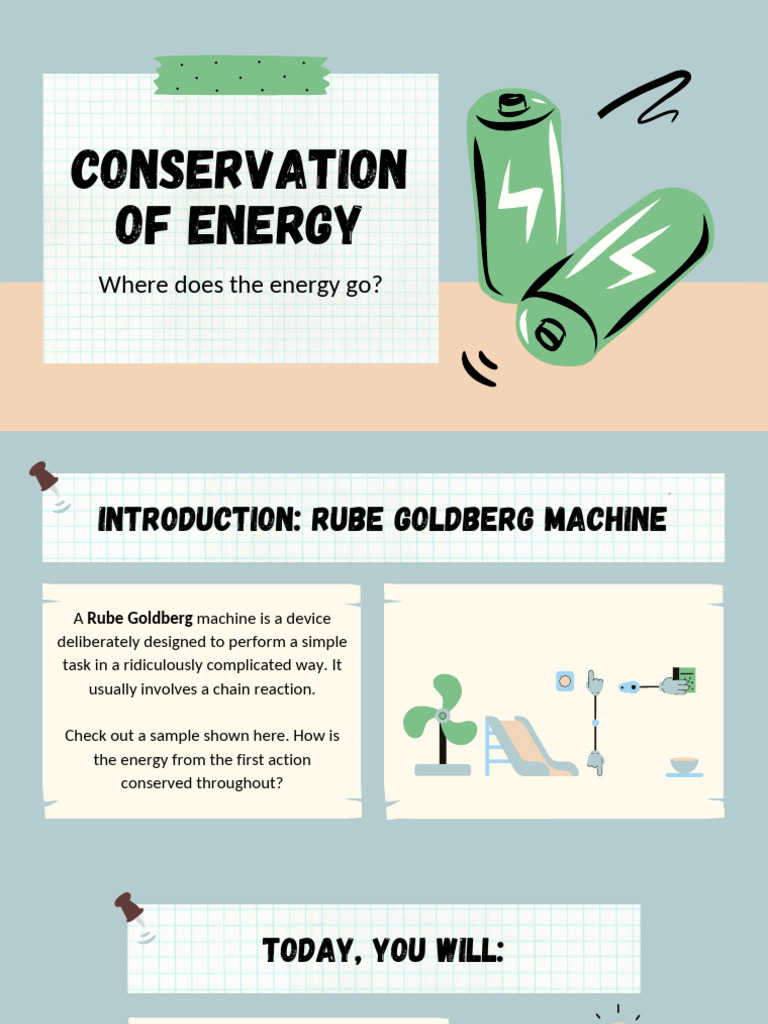 Conservation of Energy Education Presentation in Collage Neat Style | PDF