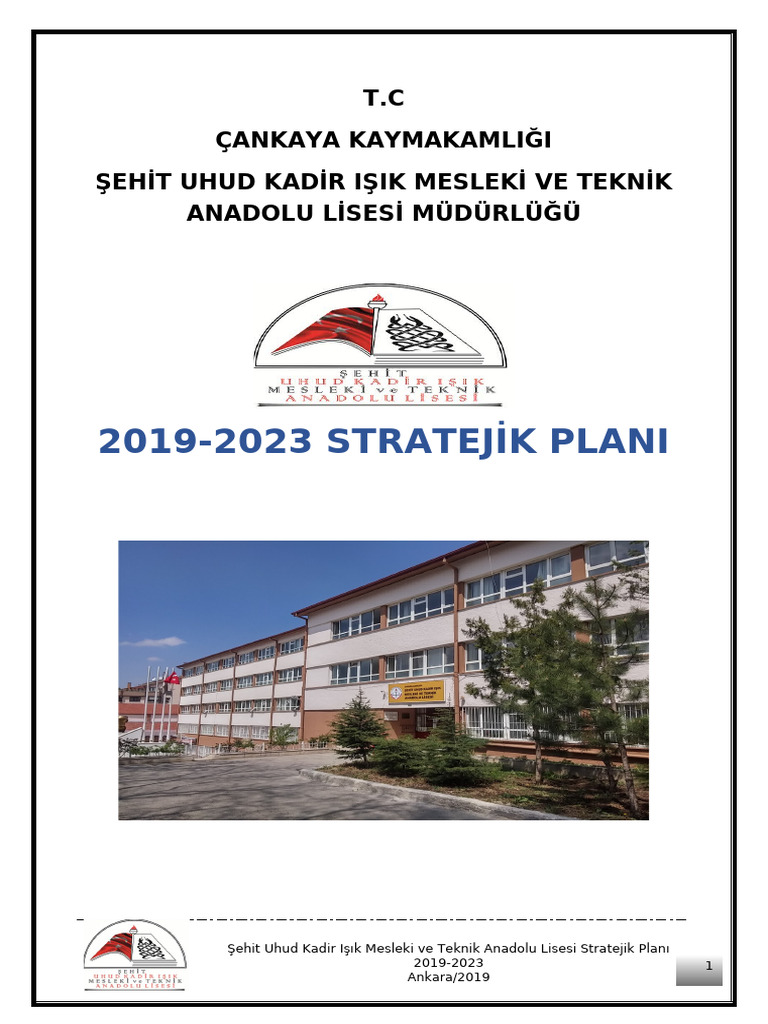 Stratejik Plan 2019-2023 Guncel | PDF