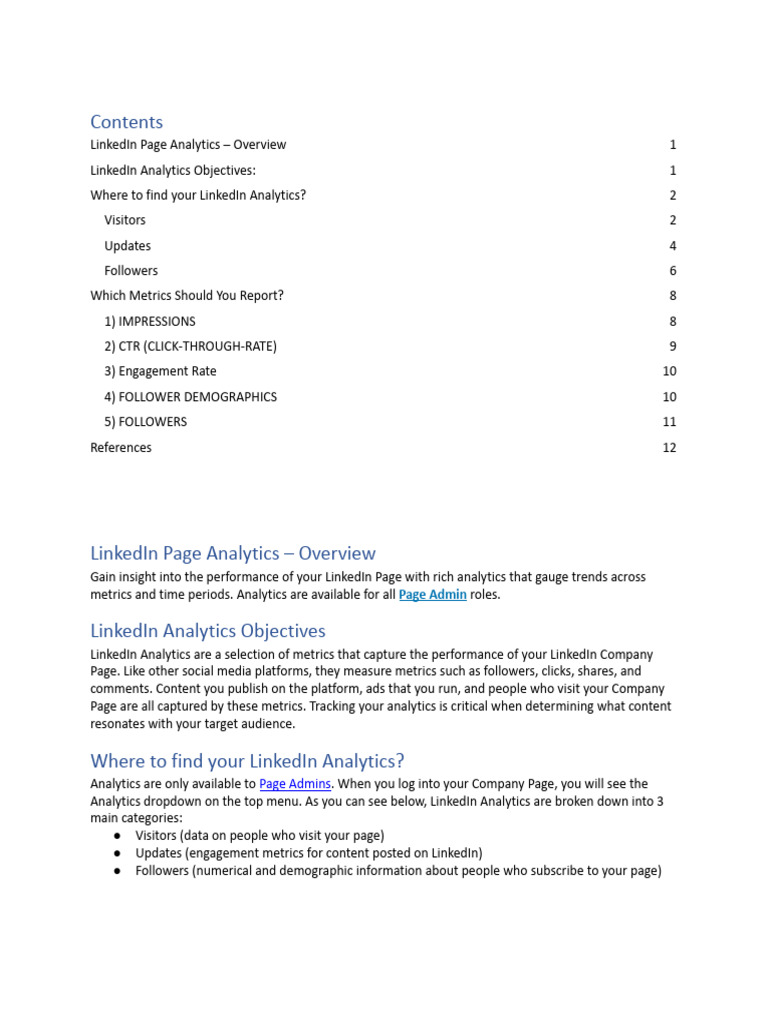 LinkedIn Page Analytics | PDF | Business | Business Process