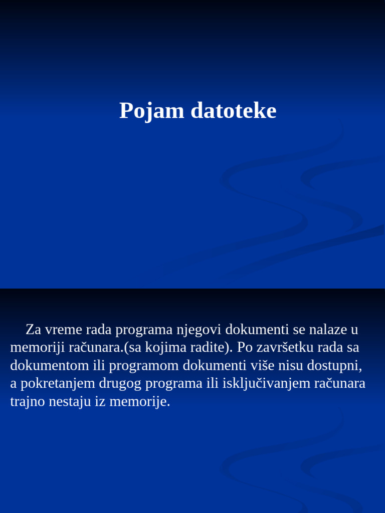 Organizacija Podataka OS 4 Lekcija 1 | PDF