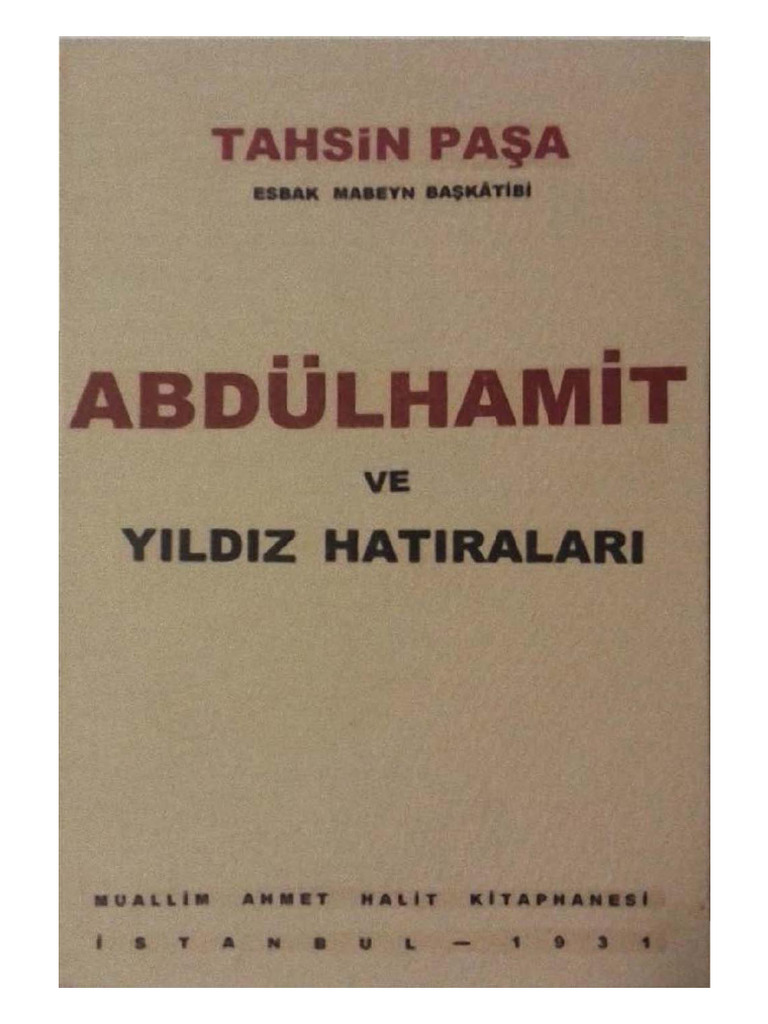 Tahsin Pasa Yildiz Hatiralari | PDF