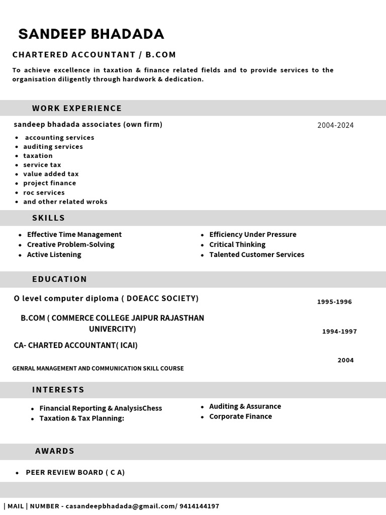 Chartered Accountant Services Overview | PDF
