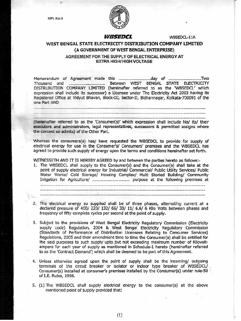 Standard Format Aggrement | PDF