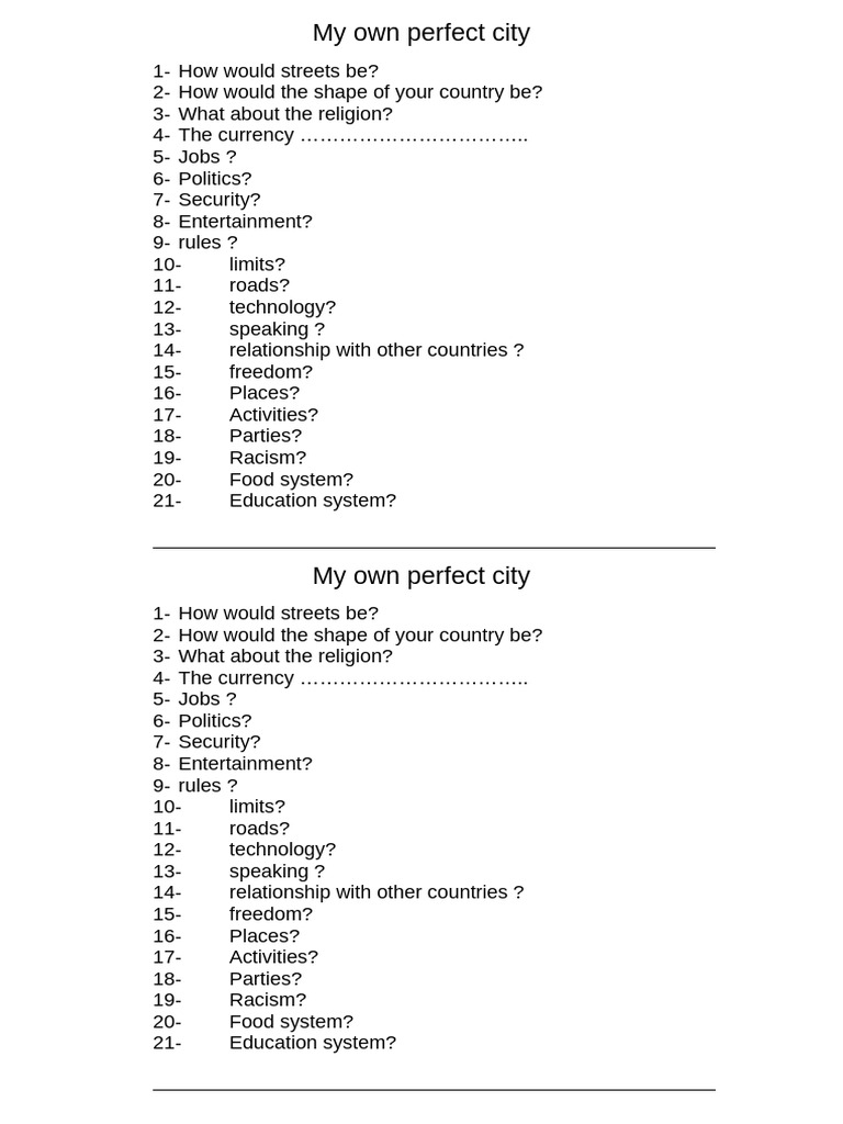 Designing Your Ideal City | PDF