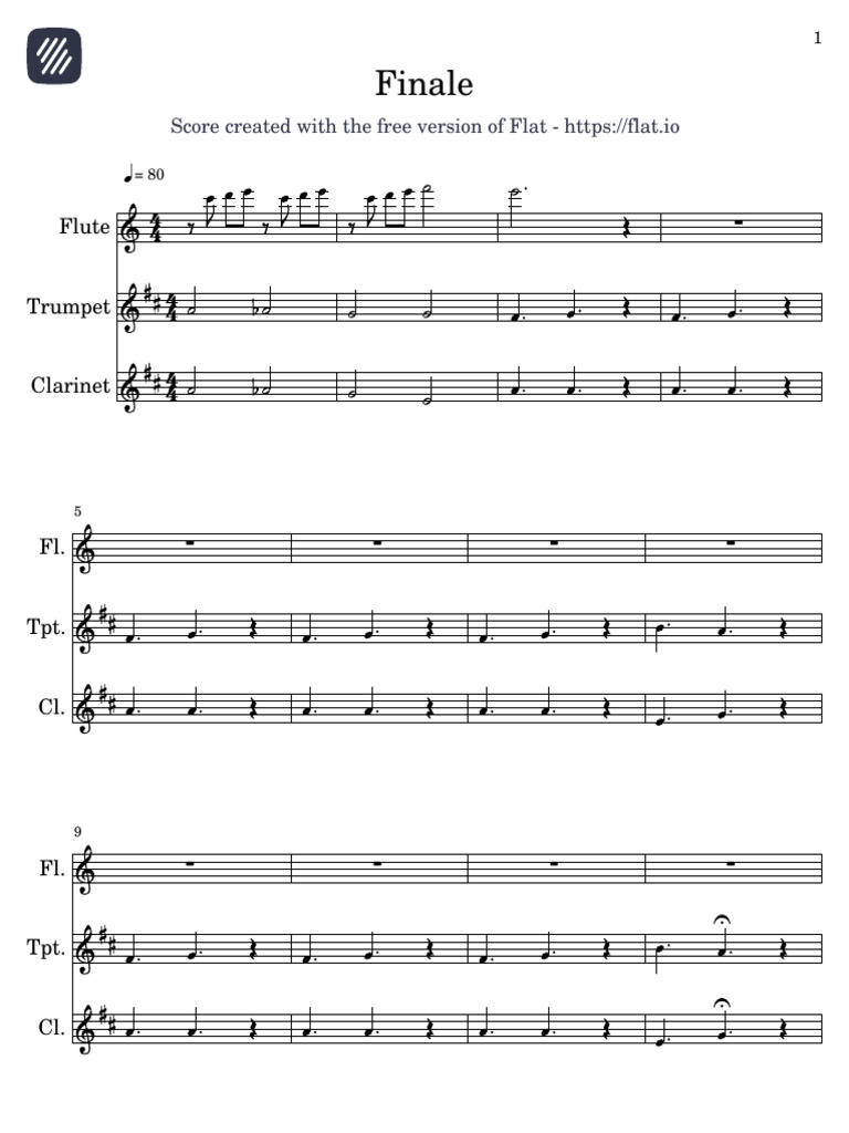 Wind Instrument Score Sections | PDF