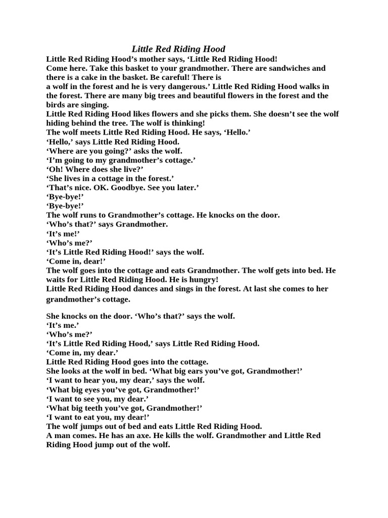 Little Red Riding Hood | PDF